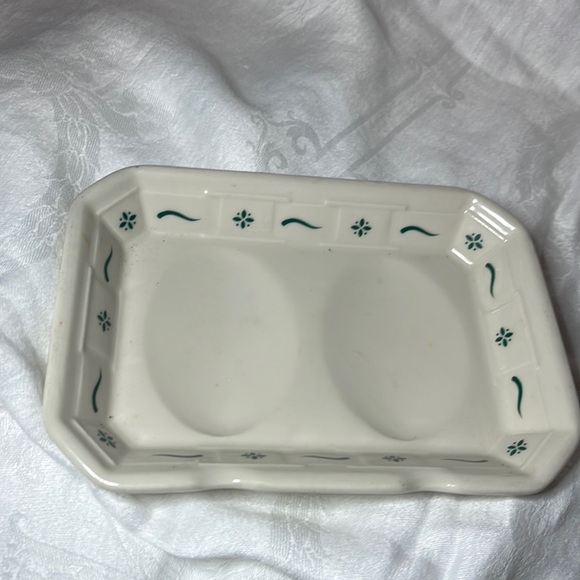 Longaberger | Kitchen | Vintage Longaberg Green Woven Traditions Double ...